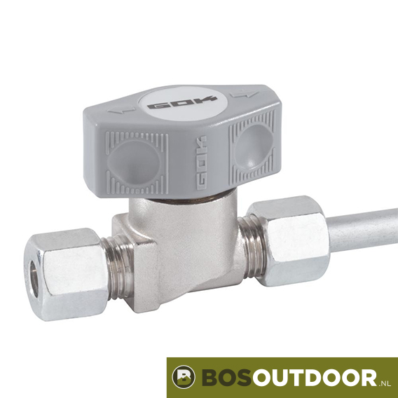 BOSOUTDOOR.NL | GOK Gaskraan 8mm x Slangpilaar Afsluitbaar
